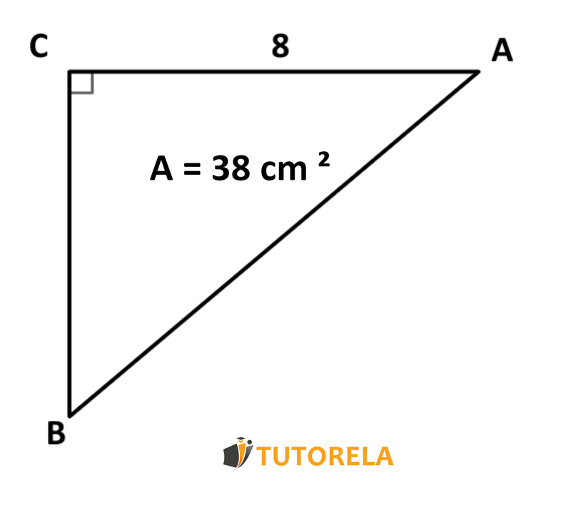 Area of a right triangle | Tutorela